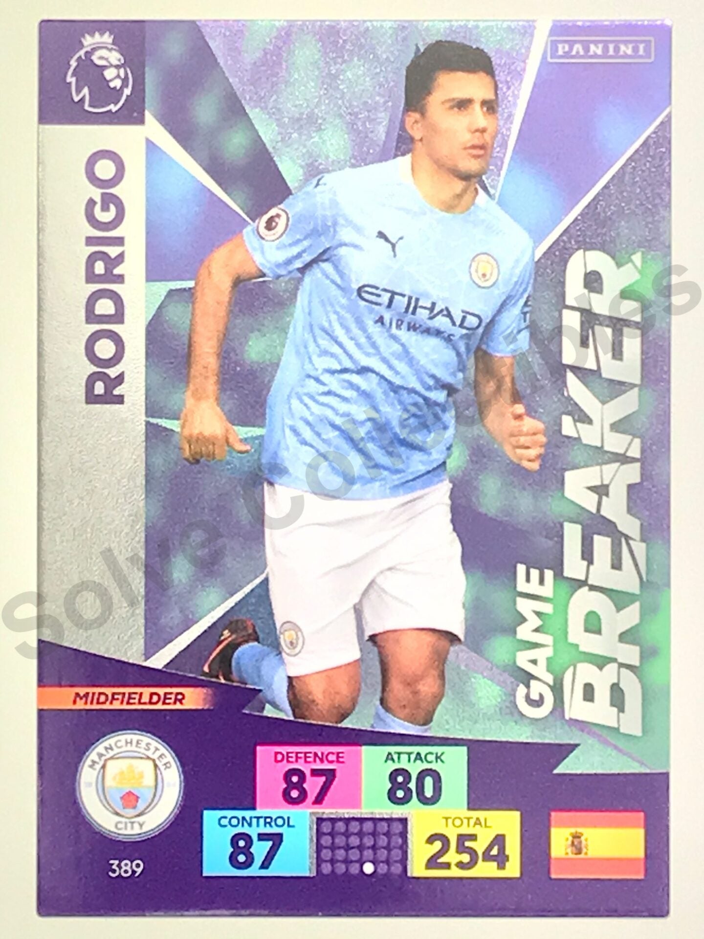389 Rodrigo Game Breaker (Manchester City) Premier League Adrenalyn XL – Solve Collectibles