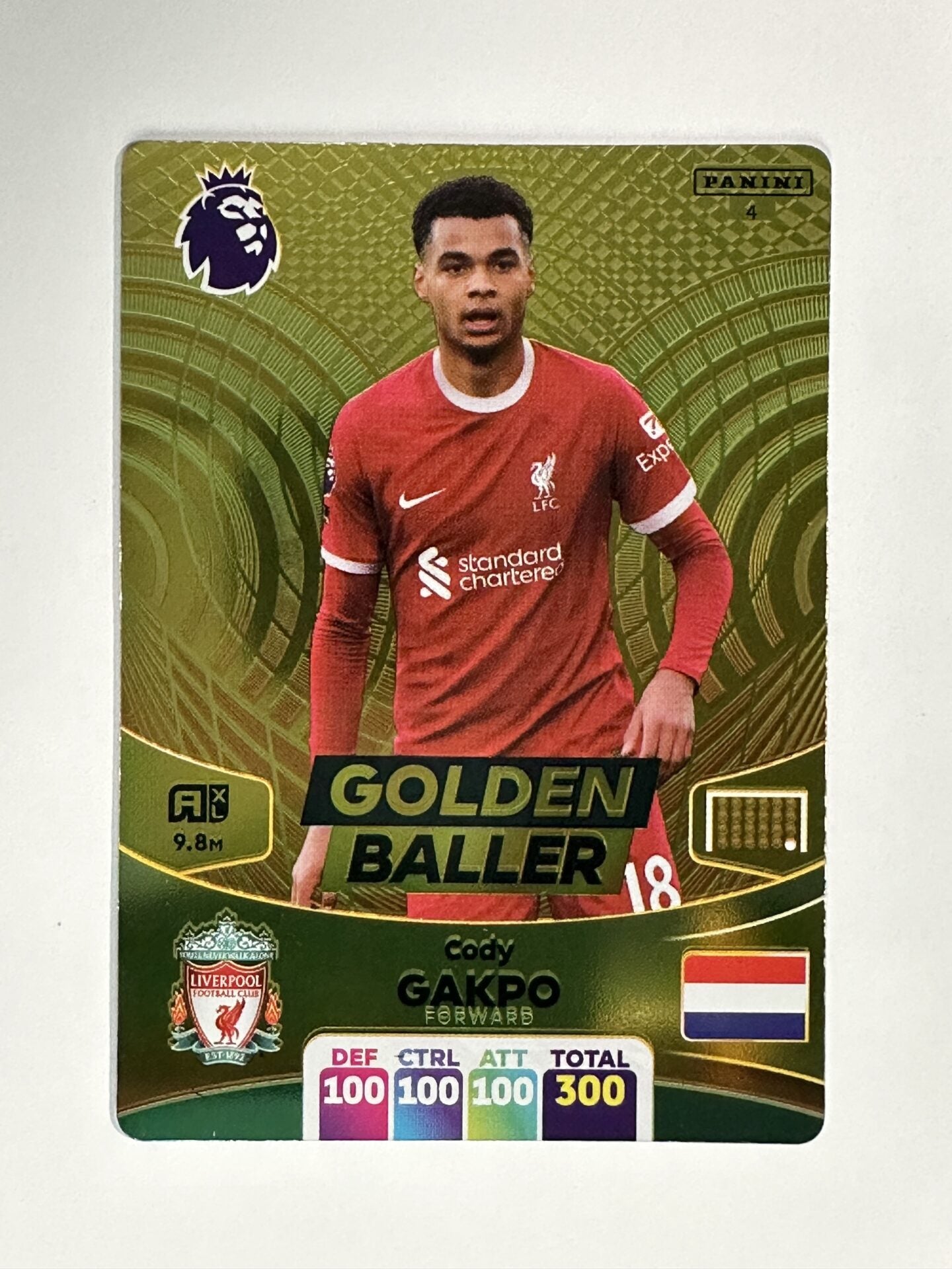 004 Cody Gakpo Liverpool Golden Baller Panini Premier League Adrenalyn ...