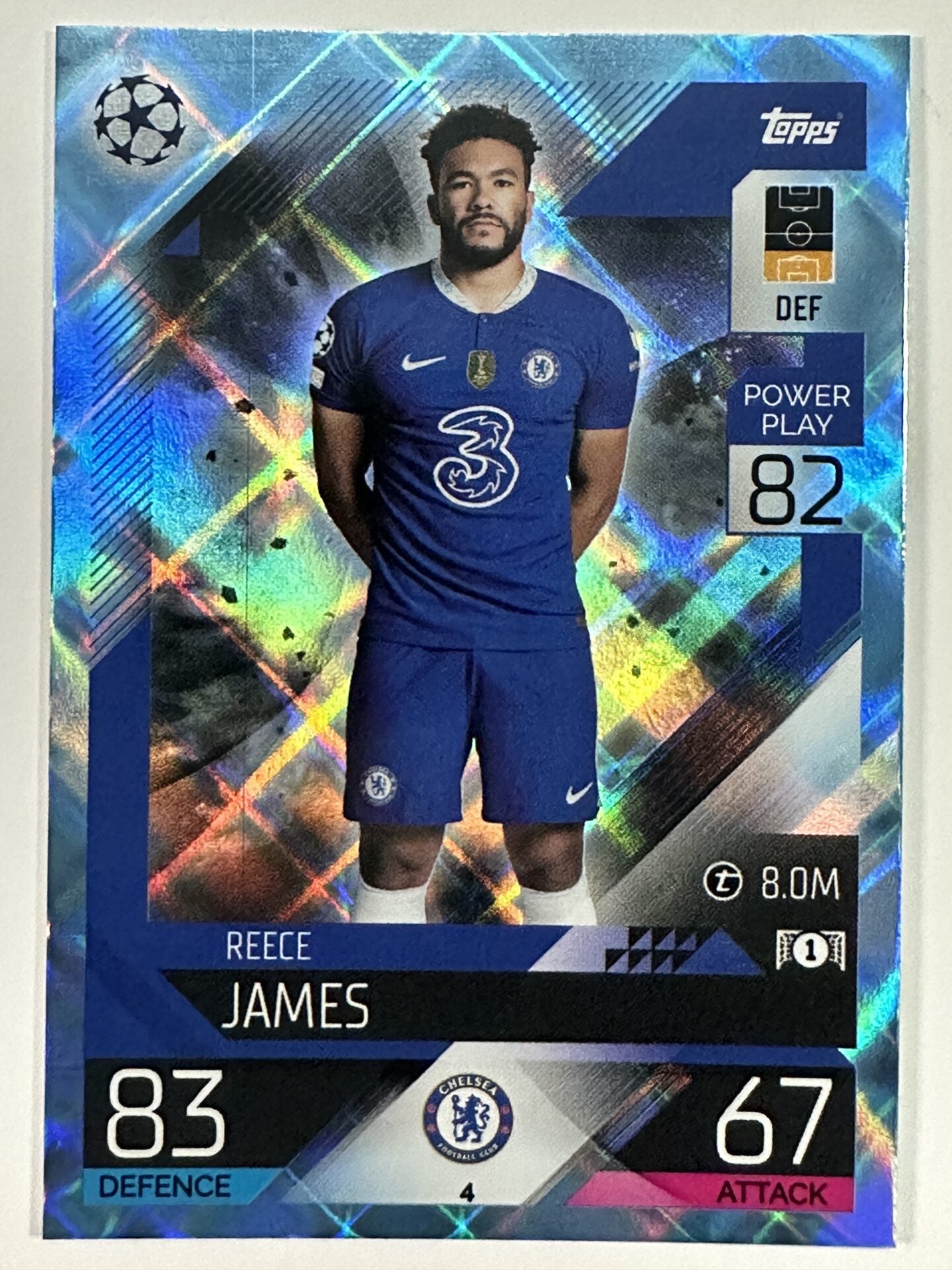004 Reece James Base Crystal Foil Parallel (Chelsea) Topps Match Attax ...