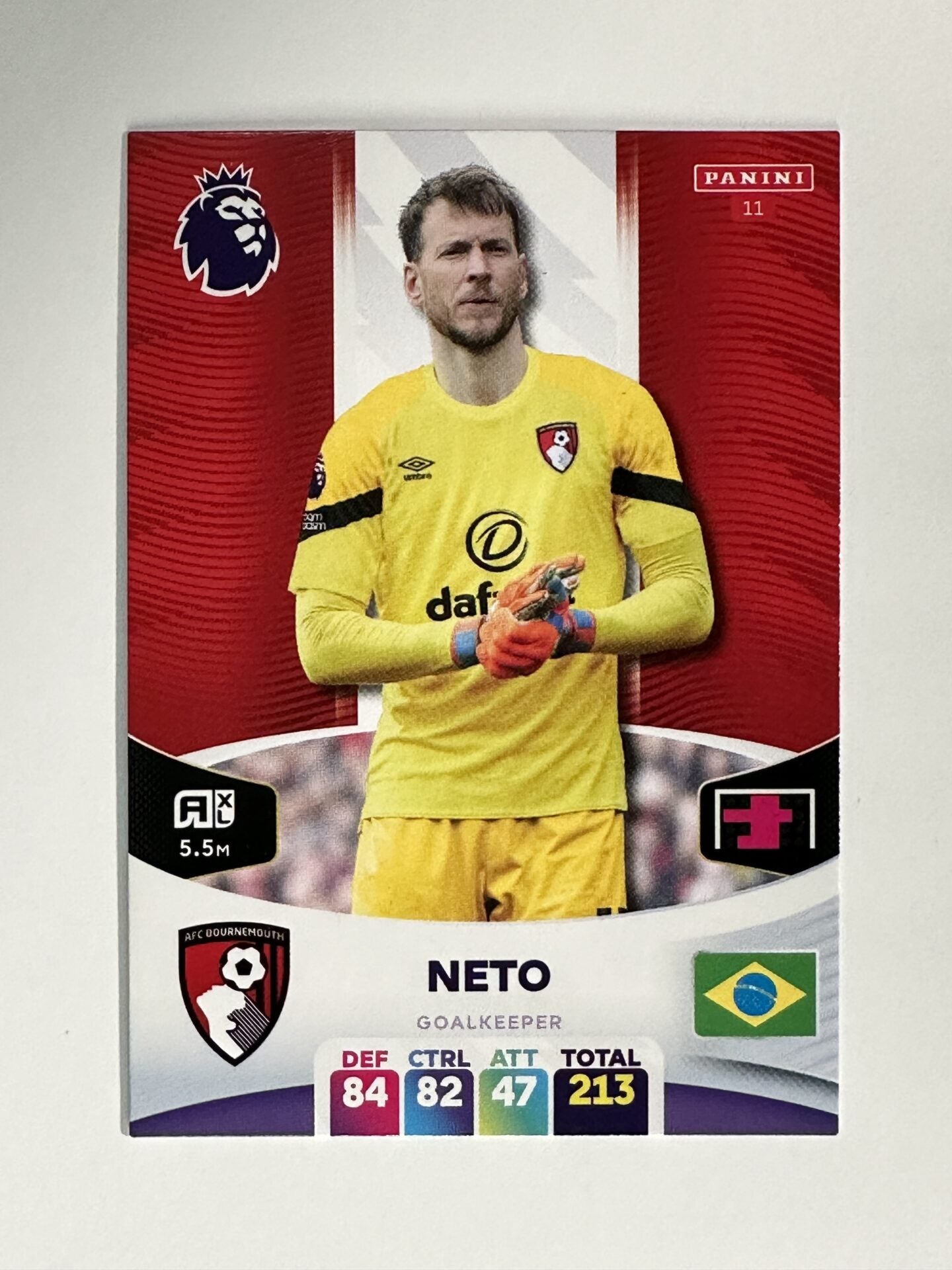 011 Neto AFC Bournemouth Base Panini Premier League Adrenalyn XL 2024 ...