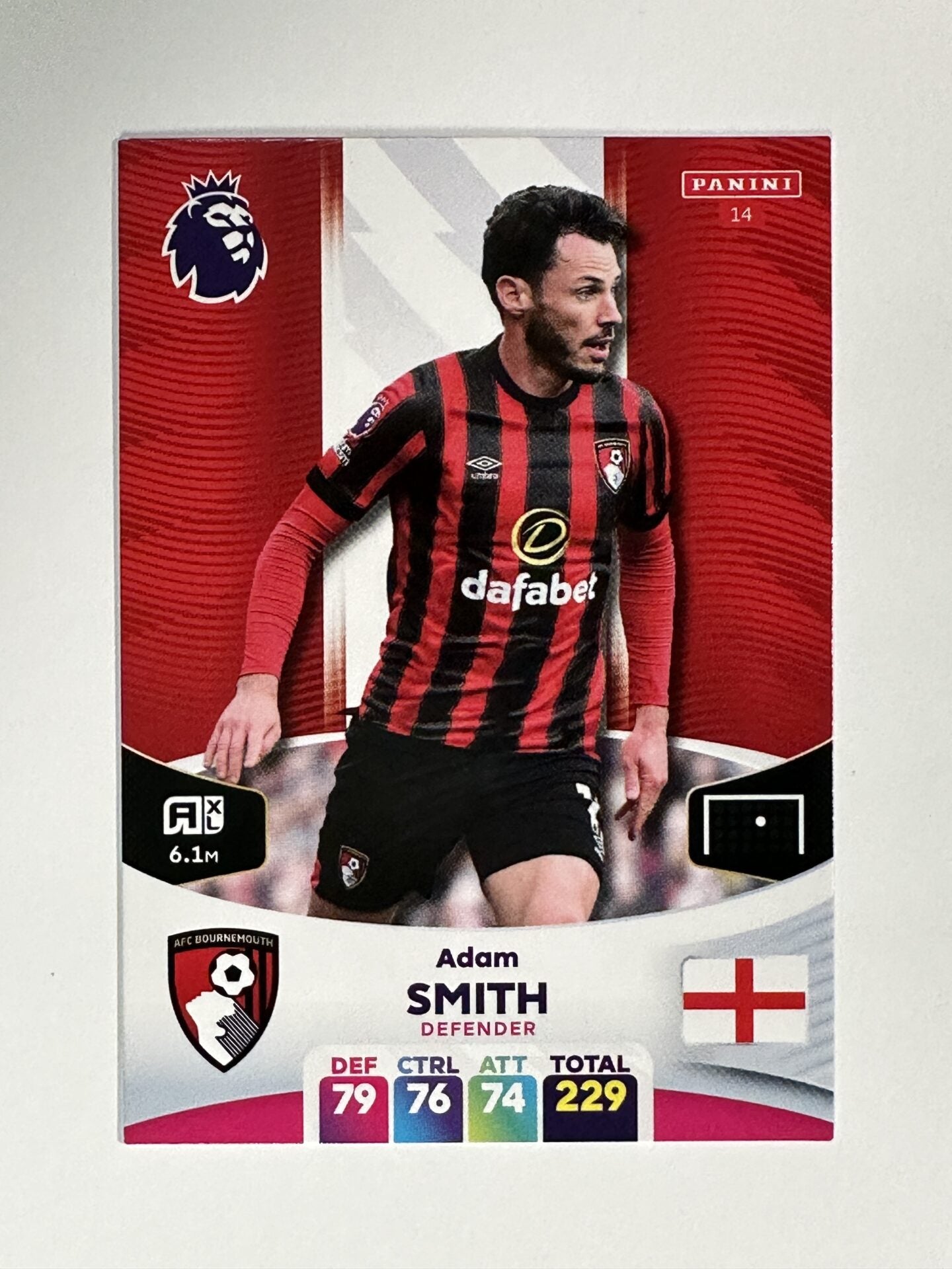 014 Adam Smith AFC Bournemouth Base Panini Premier League Adrenalyn XL ...