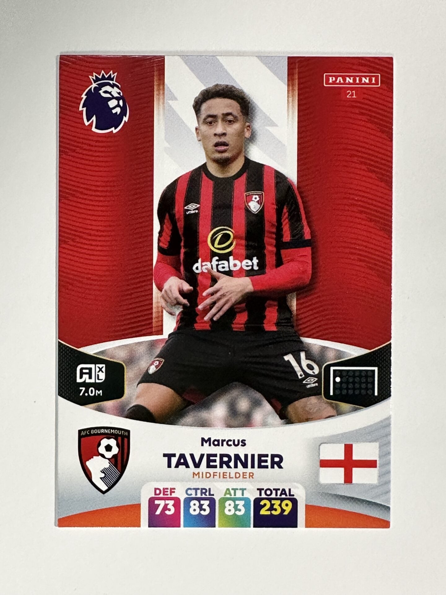 021 Marcus Tavernier AFC Bournemouth Base Panini Premier League Adrena ...