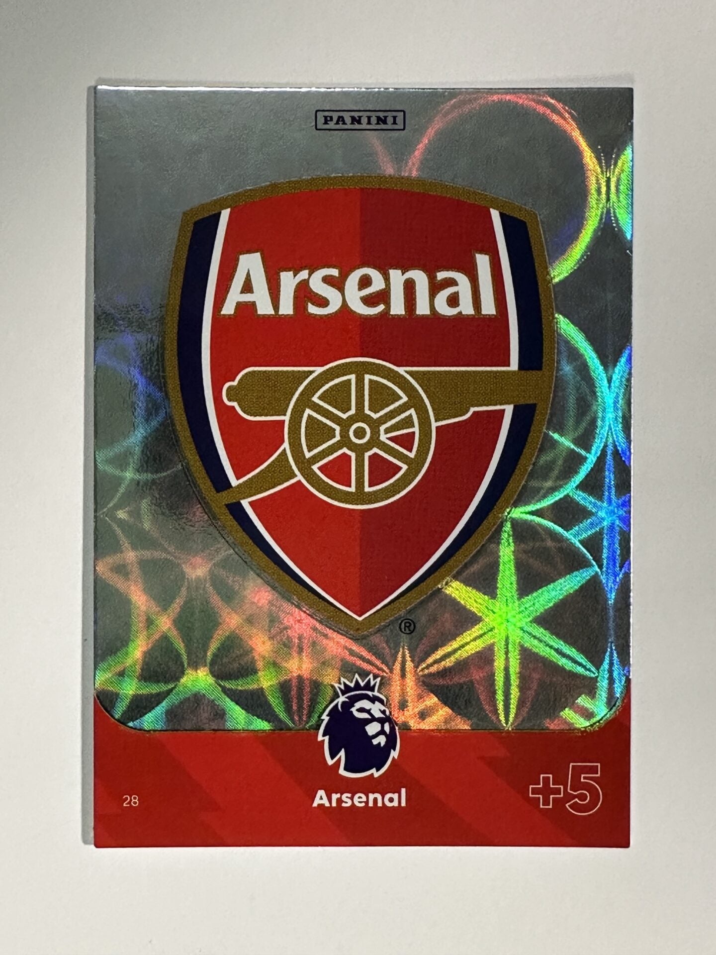028 Club Crest Arsenal Base Panini Premier League Adrenalyn XL 2024 Ca ...