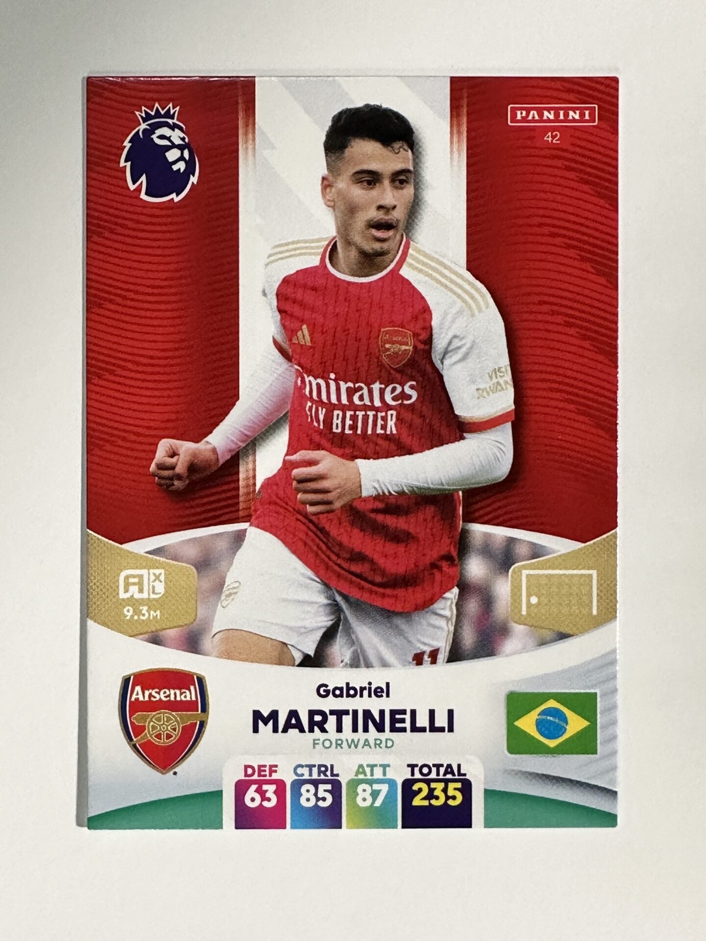 042 Gabriel Martinelli Arsenal Base Panini Premier League Adrenalyn XL ...