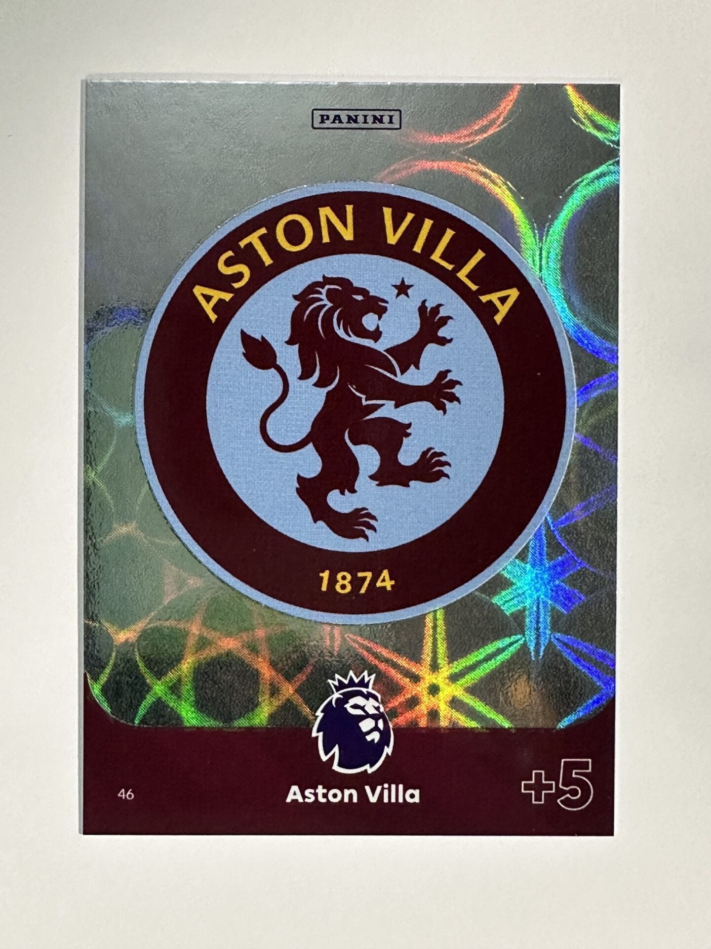 046 Club Crest Aston Villa Base Panini Premier League Adrenalyn XL 202 ...
