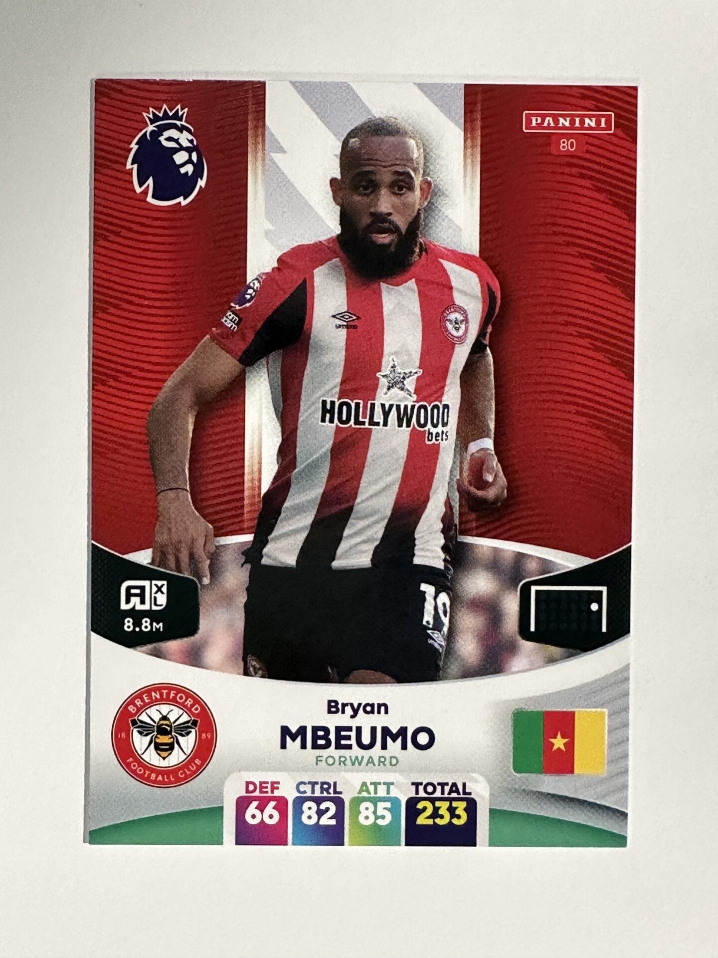 080 Bryan Mbeumo Brentford Base Panini Premier League Adrenalyn XL 202 ...