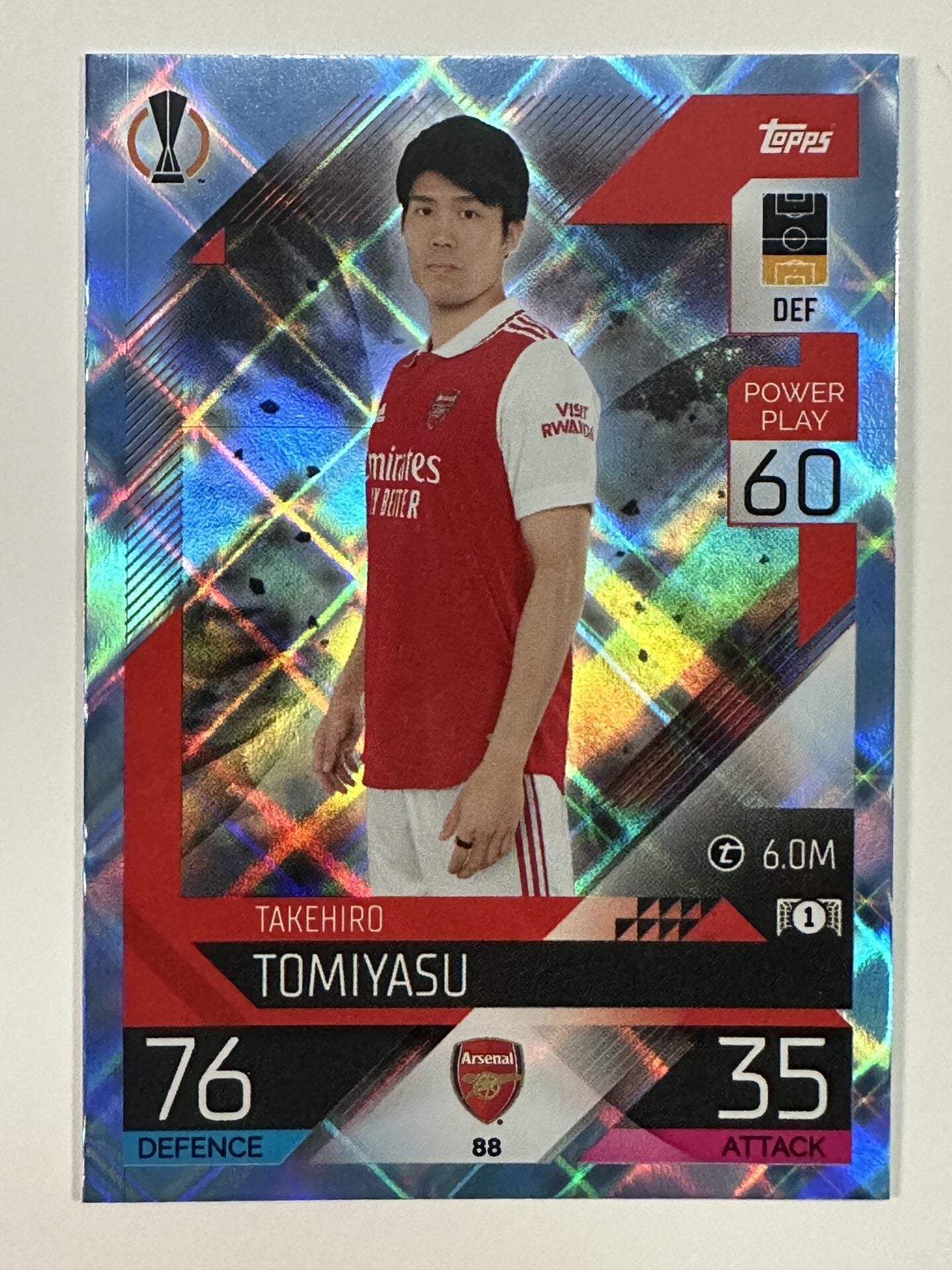 088 Takehiro Tomiyasu Base Crystal Foil Parallel (Arsenal) Topps Match – Solve Collectibles