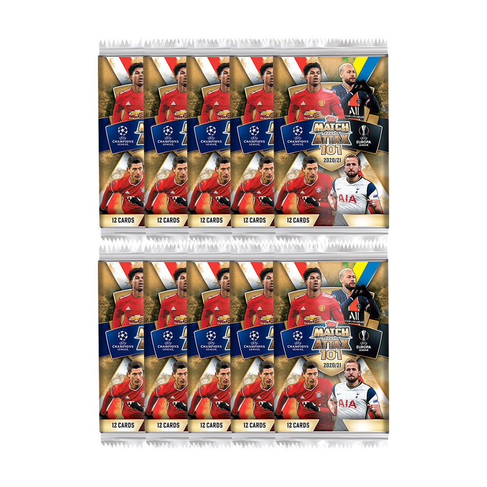10 x Packs Topps Match Attax 101 2021 – Solve Collectibles