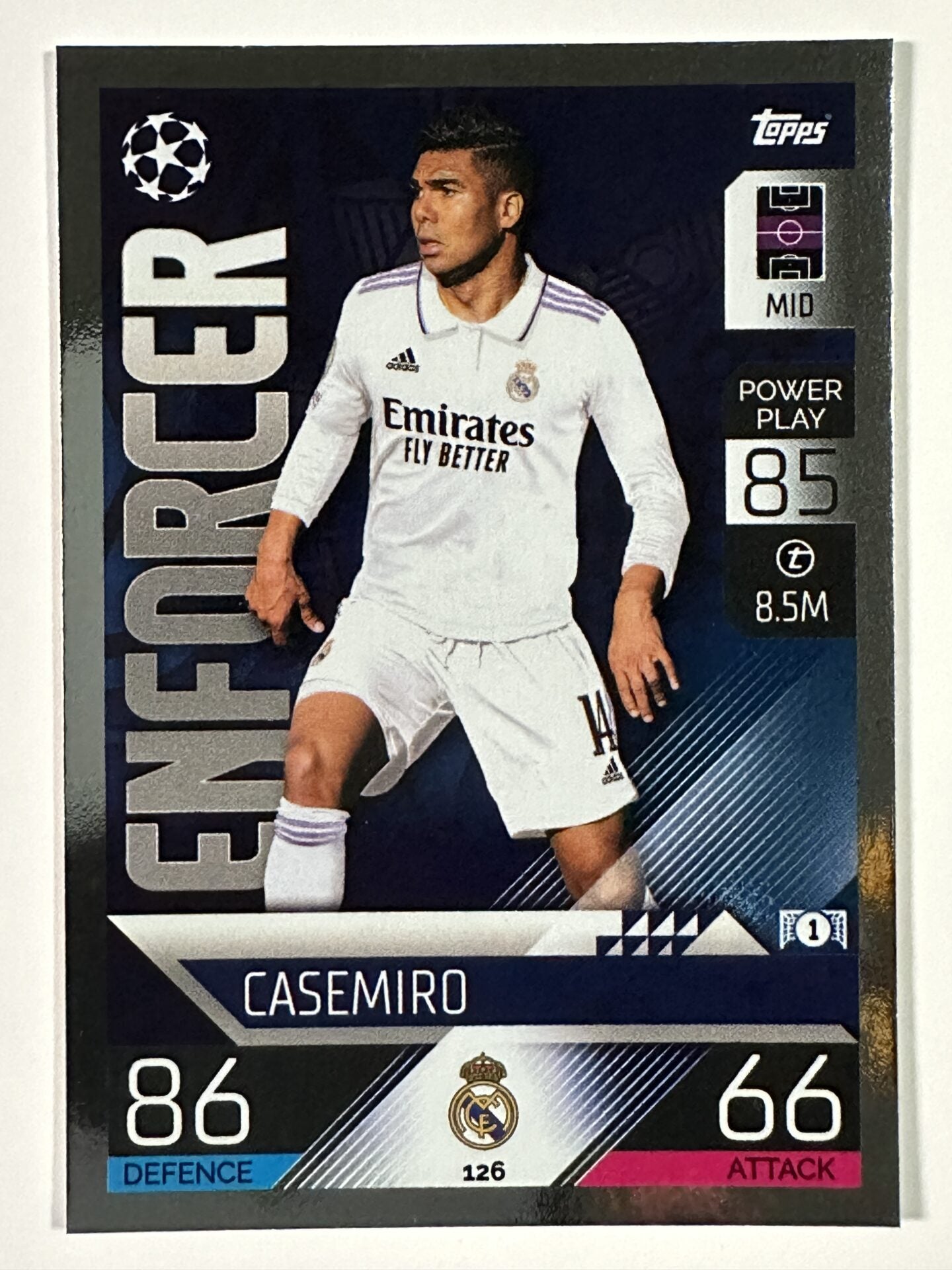 126 Casemiro Enforcer (Real Madrid) Topps Match Attax 2022/2023 Card ...