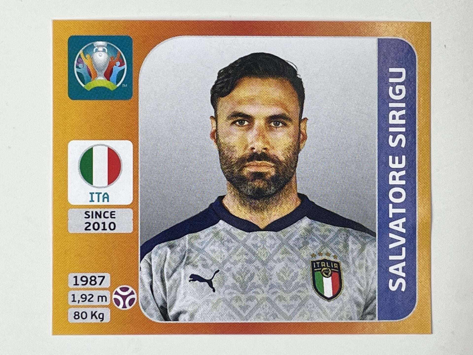 013 Salvatore Sirigu (Italy) Euro 2020 Stickers – Solve Collectibles