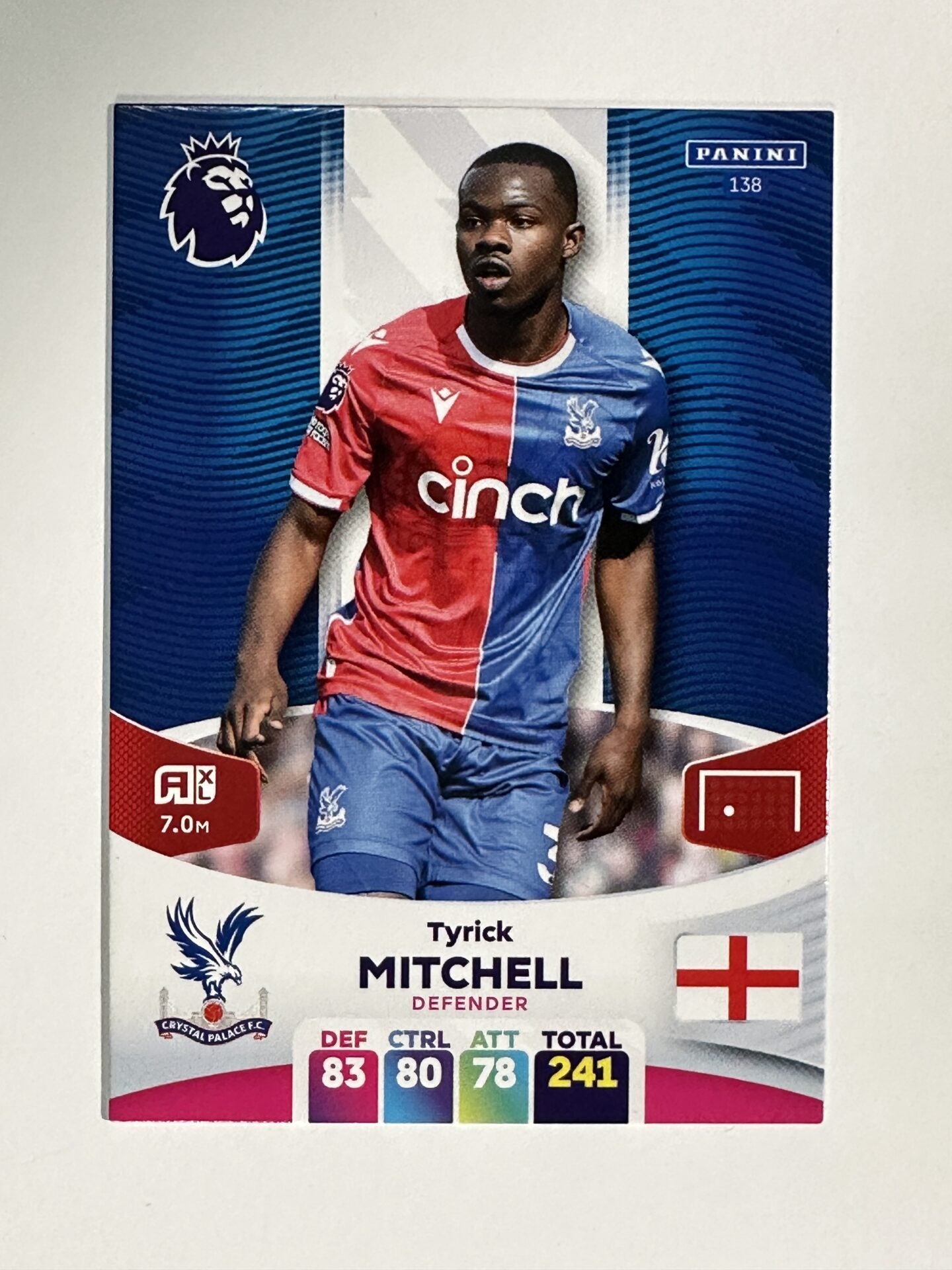 138 Tyrick Mitchell Crystal Palace Base Panini Premier League Adrenaly ...