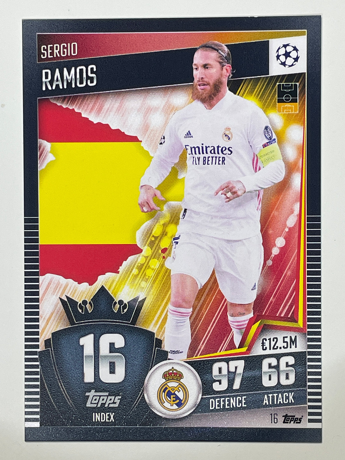 016 Sergio Ramos (Real Madrid CF) Match Attax 101 2021 – Solve Collectibles
