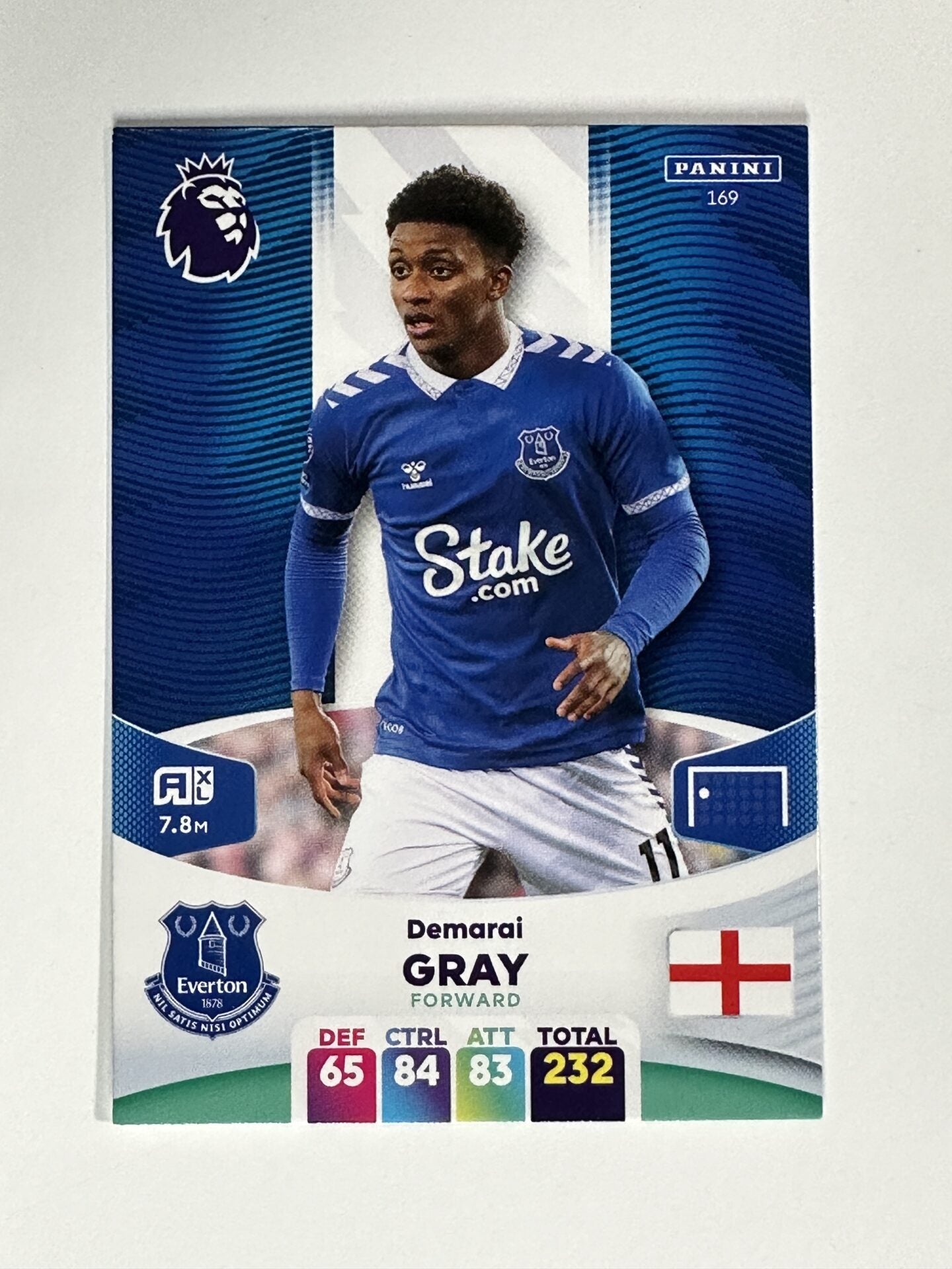 169 Demarai Gray Everton Base Panini Premier League Adrenalyn XL 2024 ...