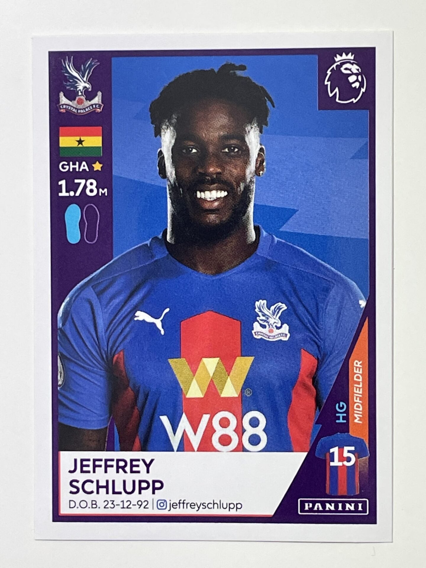 183 Jeffrey Schlupp (Crystal Palace) Premier League 2021 Stickers ...