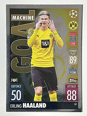 187 Erling Haaland Goal Machine (Borussia Dortmund) Match Attax 2021/2 ...