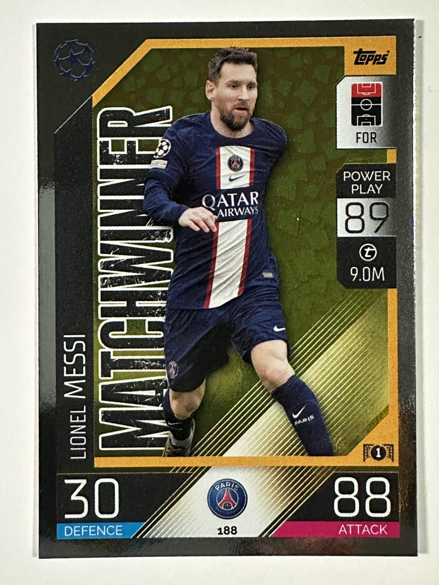 188 Lionel Messi Matchwinner (Paris Saint-Germain) Topps Match Attax 2 ...