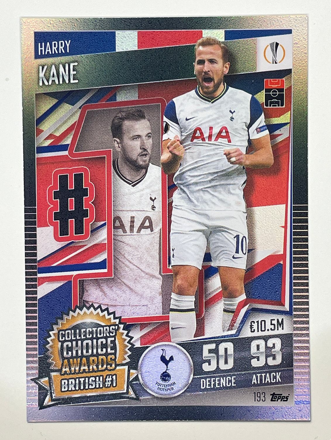 193 Harry Kane Collectors' Choice Awards (Tottenham Hotspur) Match Att ...