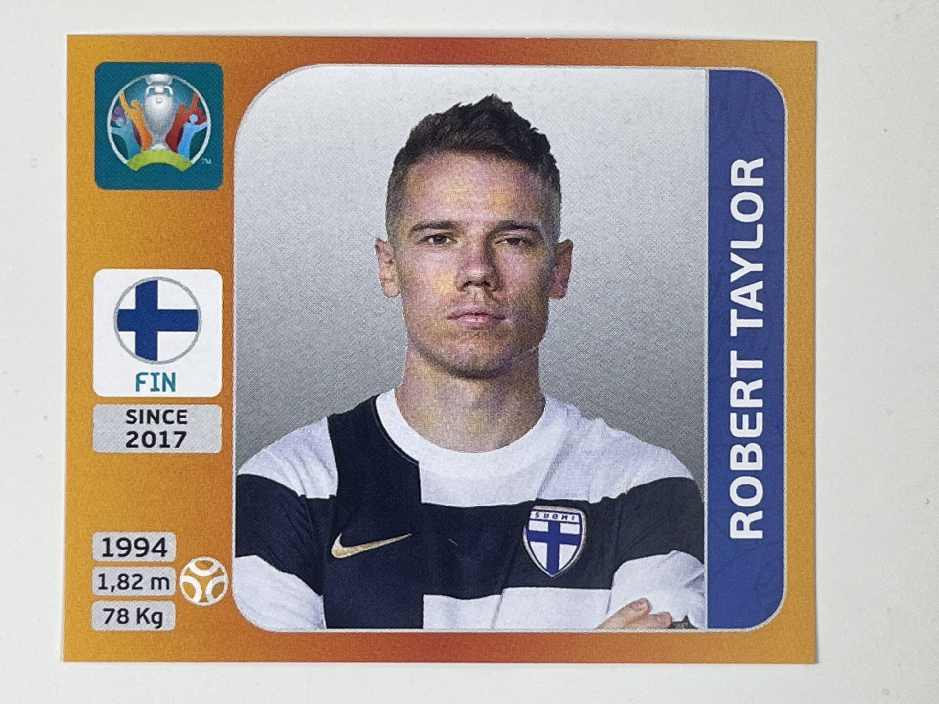 194 Robert Taylor (Finland) Euro 2020 Stickers – Solve Collectibles