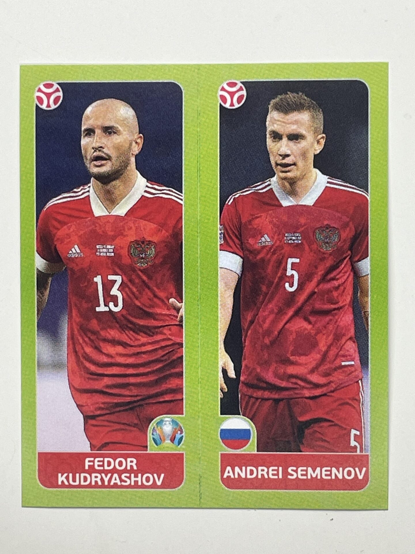 205 Fedor Kudryashov & Andrei Semenov (Russia) Euro 2020 Stickers ...