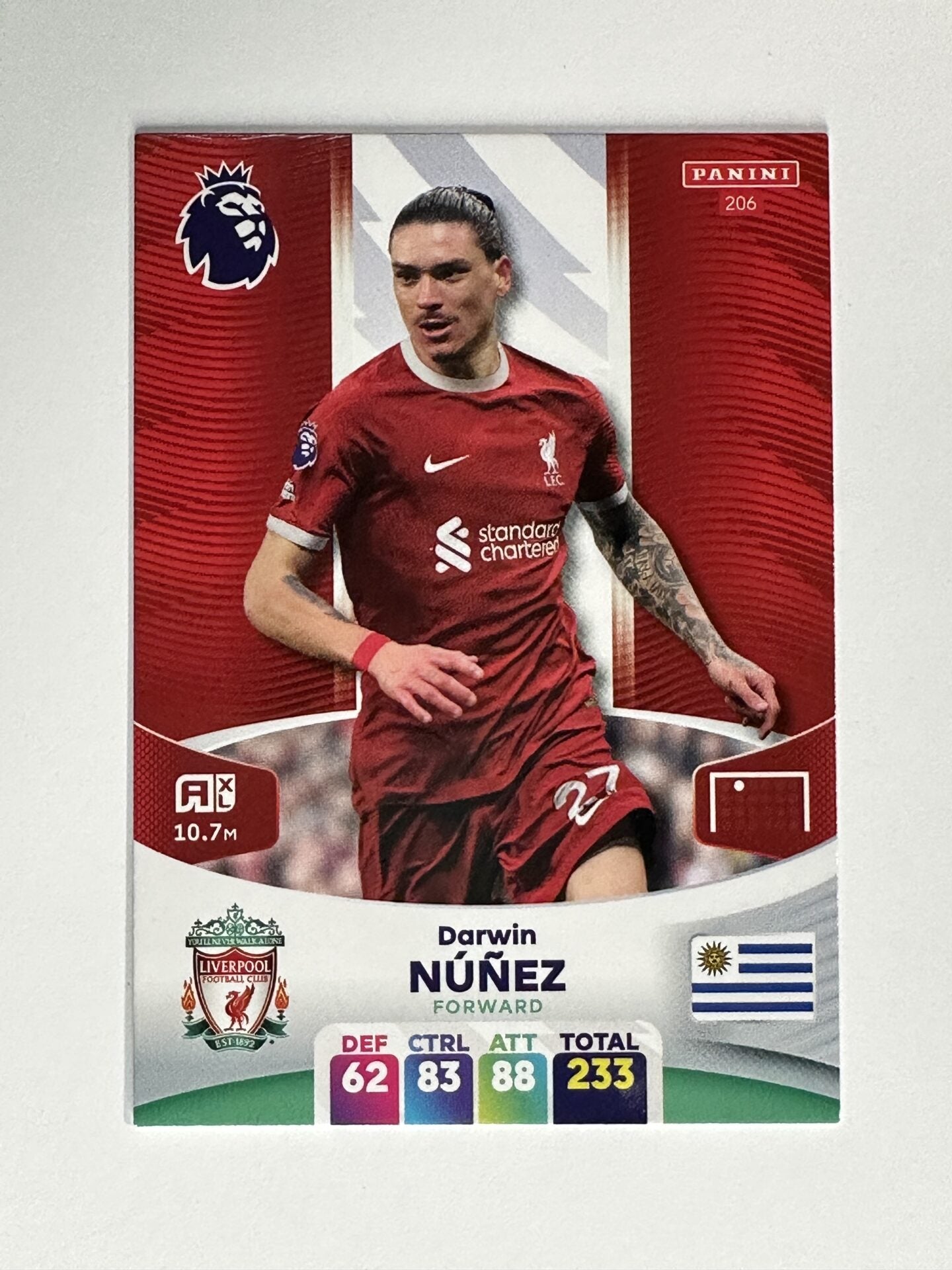206 Darwin Nunez Liverpool Base Panini Premier League Adrenalyn XL 202 ...