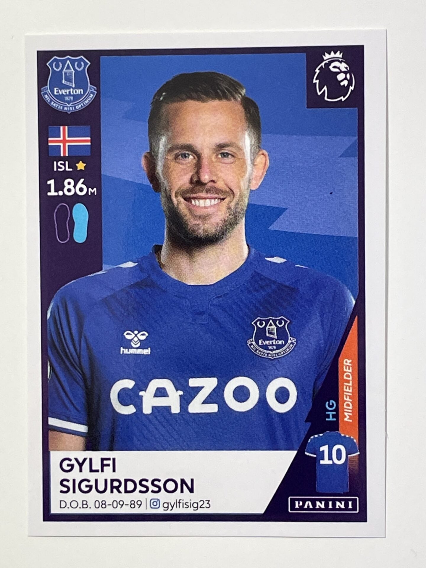 211 Gylfi Sigurdsson (Everton) Premier League 2021 Stickers – Solve ...