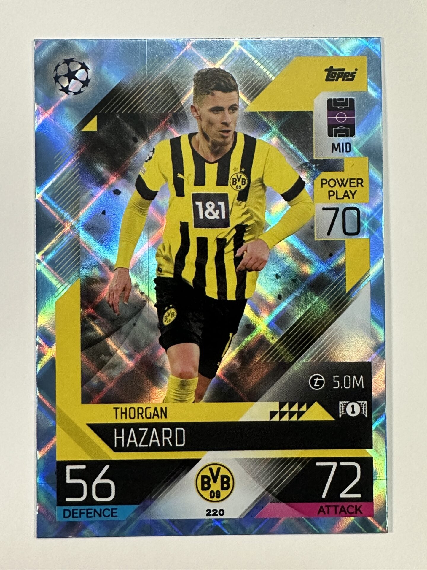220 Thorgan Hazard Base Crystal Foil Parallel (Borussia Dortmund) Topp ...