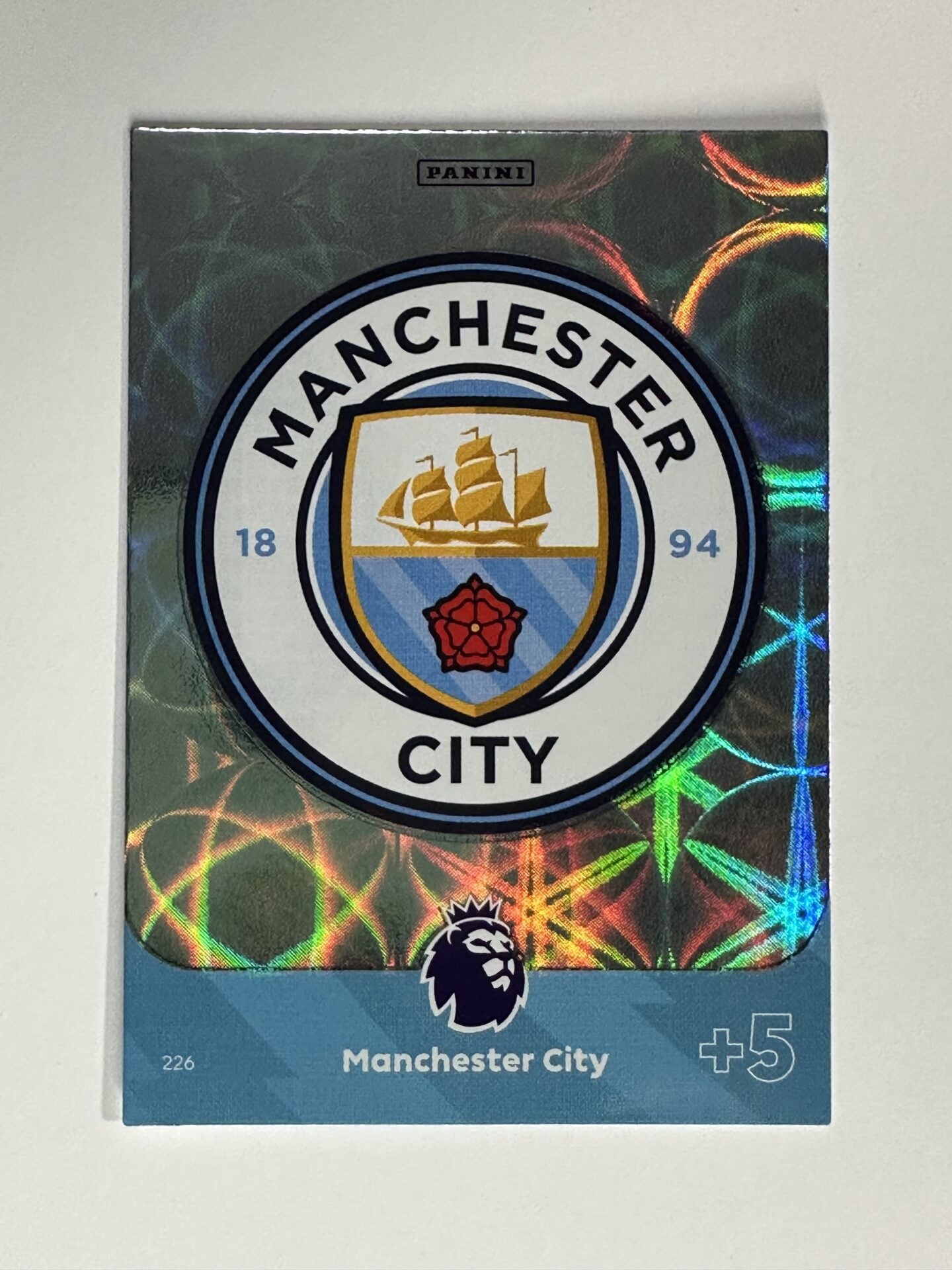 226 Club Crest Manchester City Base Panini Premier League Adrenalyn XL ...