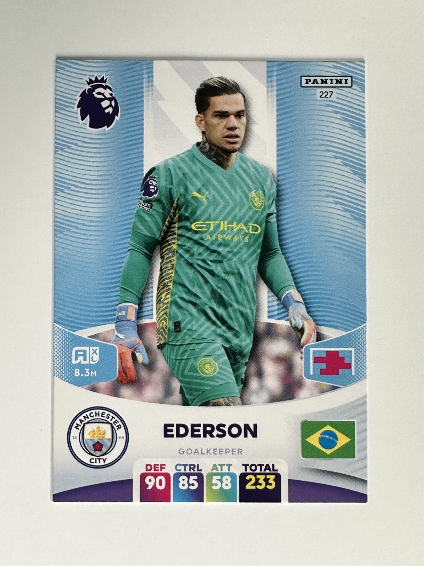 227 Ederson Manchester City Base Panini Premier League Adrenalyn XL 20 ...