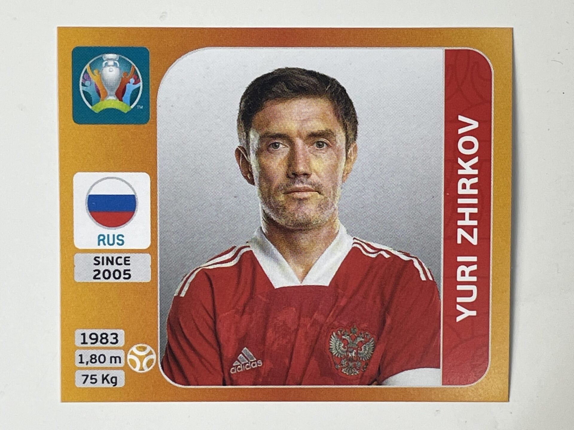 228 Yuri Zhirkov (Russia) Euro 2020 Stickers – Solve Collectibles