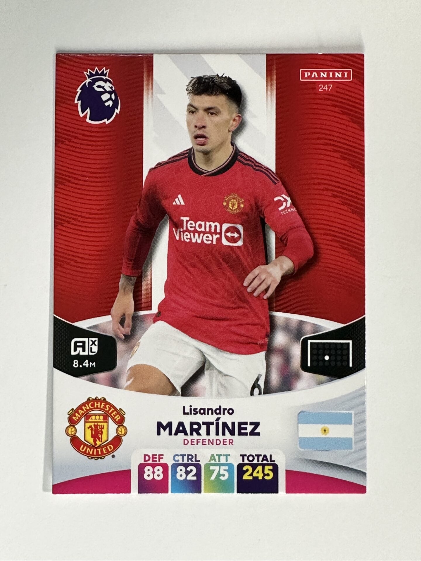 247 Lisandro Martínez Manchester United Base Panini Premier League Adr ...