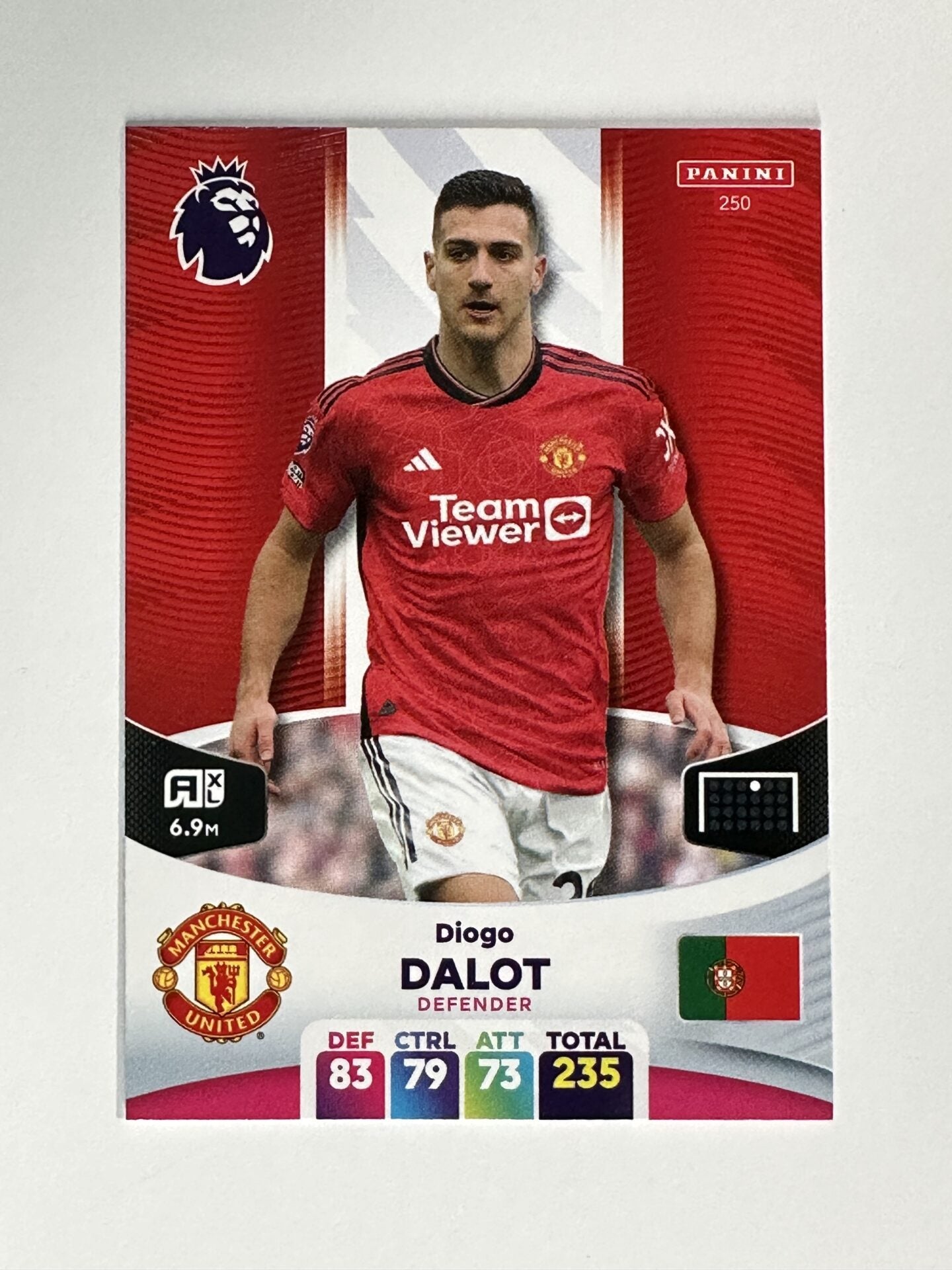 250 Diogo Dalot Manchester United Base Panini Premier League Adrenalyn ...