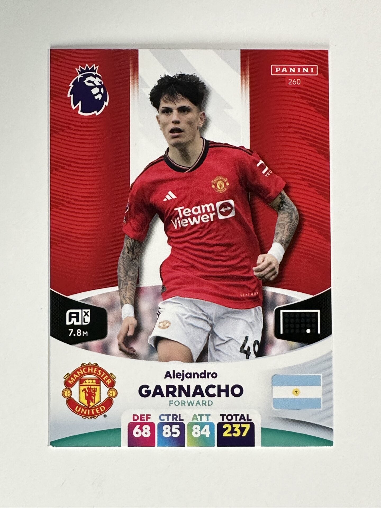 260 Alejandro Garnacho Manchester United Base Panini Premier League Ad ...