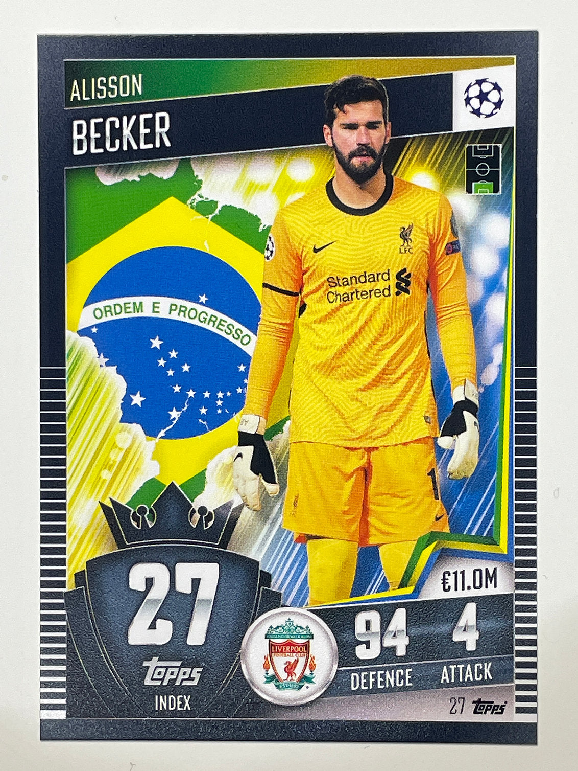 027 Alisson Becker (Liverpool) Match Attax 101 2021 – Solve Collectibles