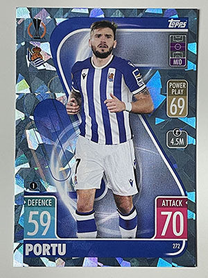 272 Portu Crystal Foil Parallel (Real Sociedad) Match Attax 2021/22 ...