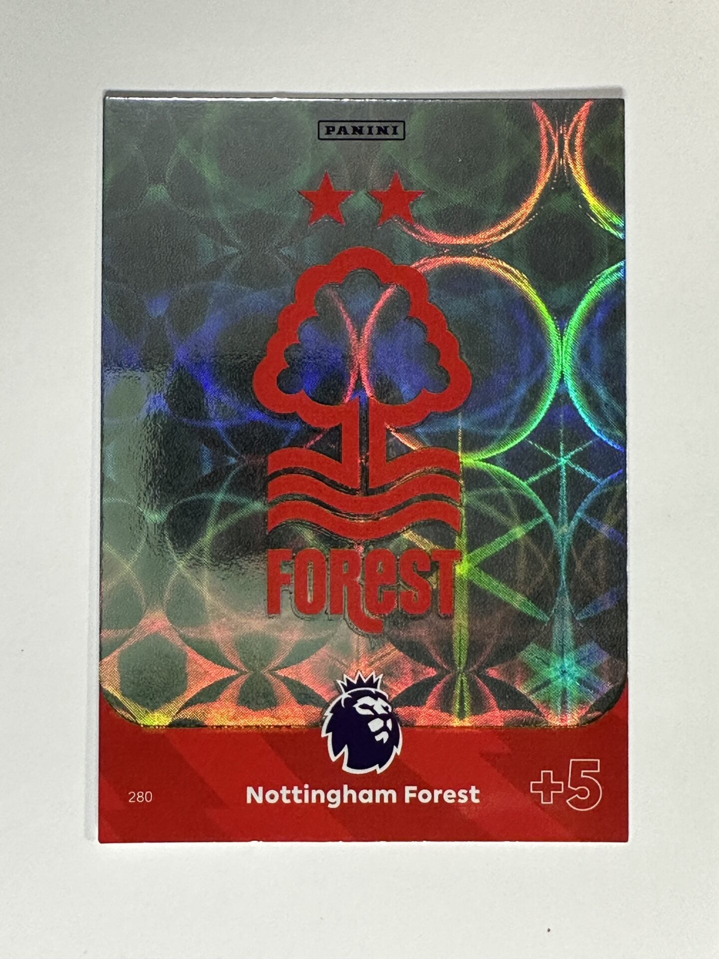 280 Club Crest Nottingham Forest Base Panini Premier League Adrenalyn ...