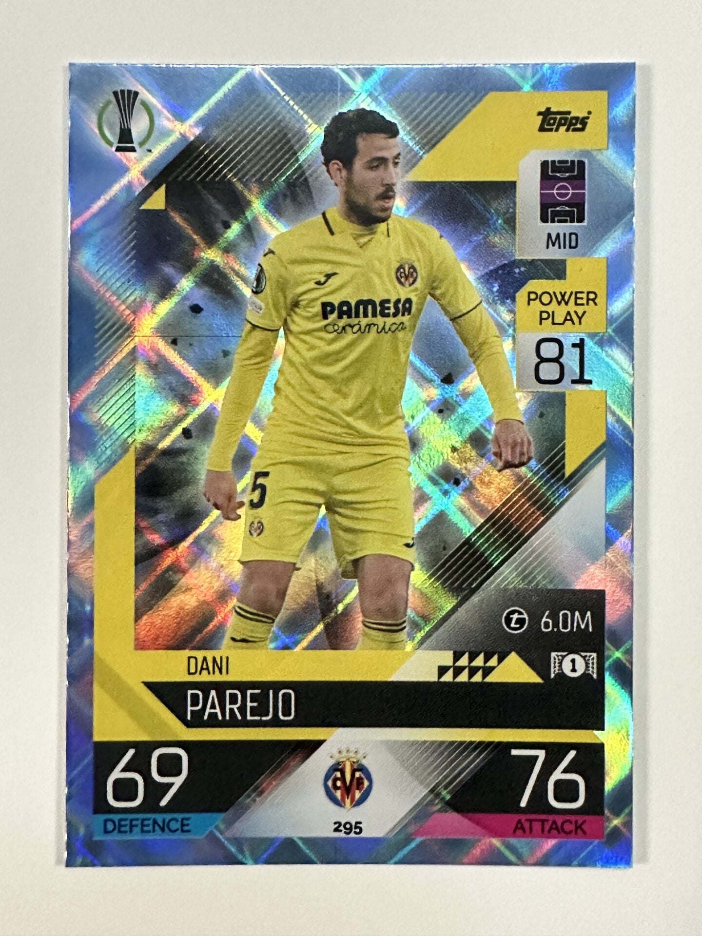 295 Dani Parejo Base Crystal Foil Parallel (Villarreal) Topps Match At ...