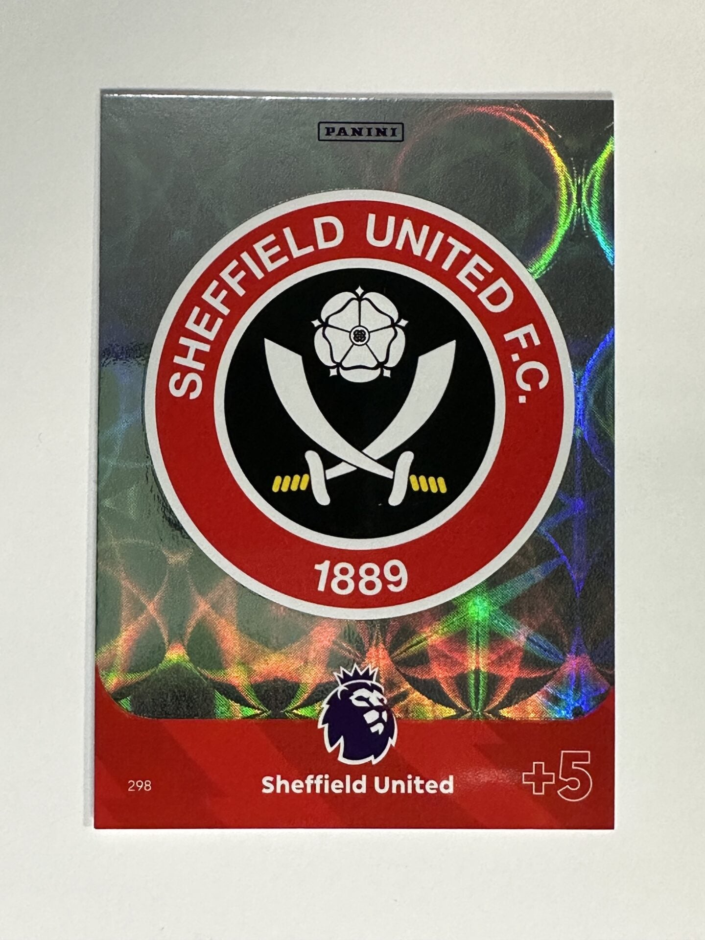 298 Club Crest Sheffield United Base Panini Premier League Adrenalyn X ...