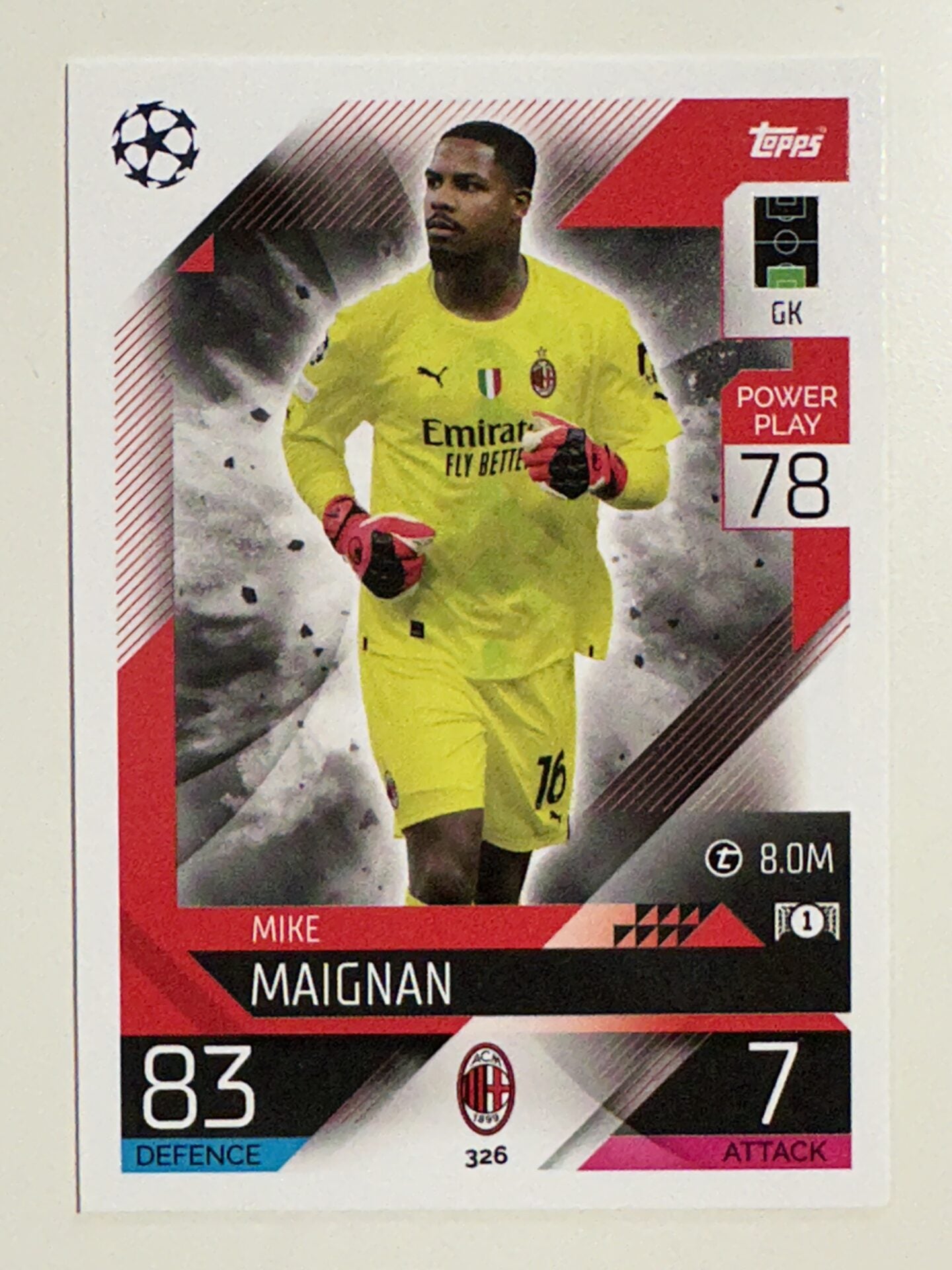 326 Mike Maignan Base (AC Milan) Topps Match Attax 2022/2023 Card ...