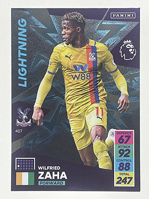 407 Wilfried Zaha (Crystal Palace) Lightning Premier League Adrenalyn ...