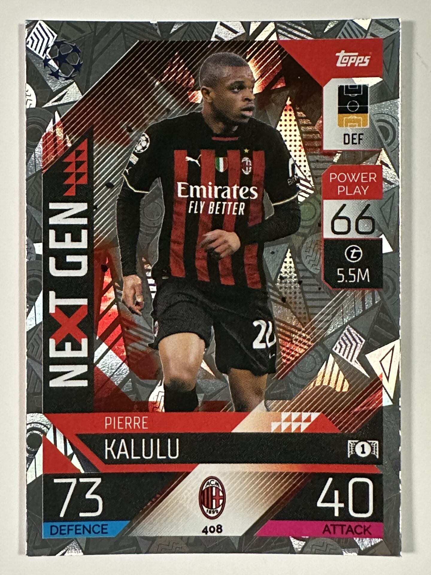 408 Pierre Kalulu Next Gen (AC Milan) Topps Match Attax 2022/2023 Card ...