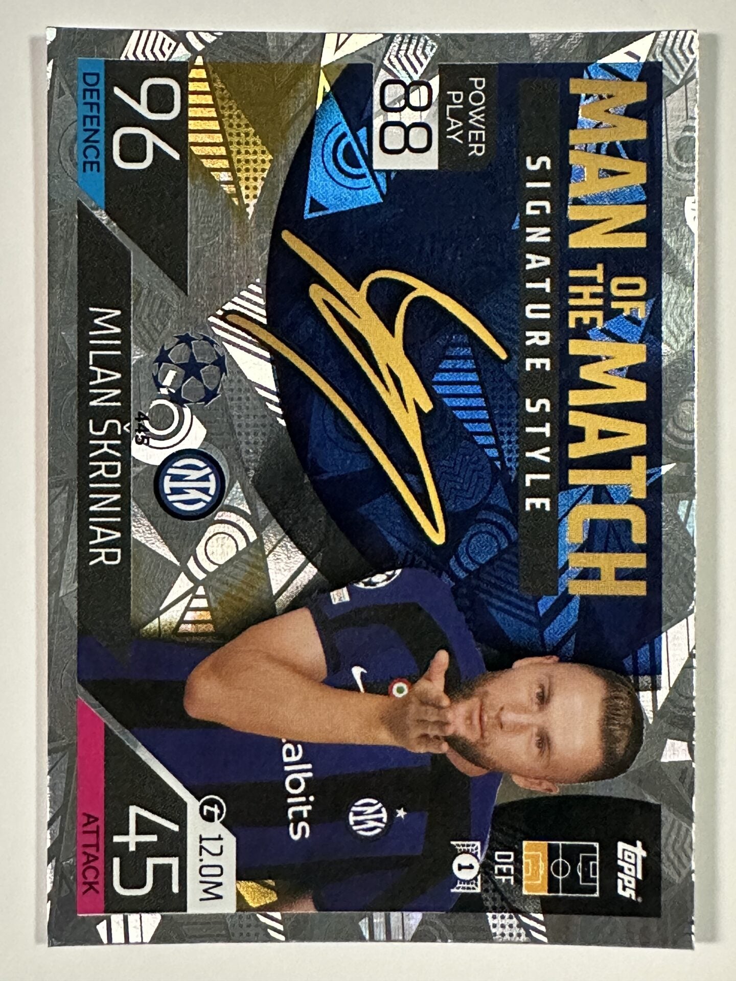 445 Milan Skriniar Man of the Match Signature Style (Inter Milan) Topp ...