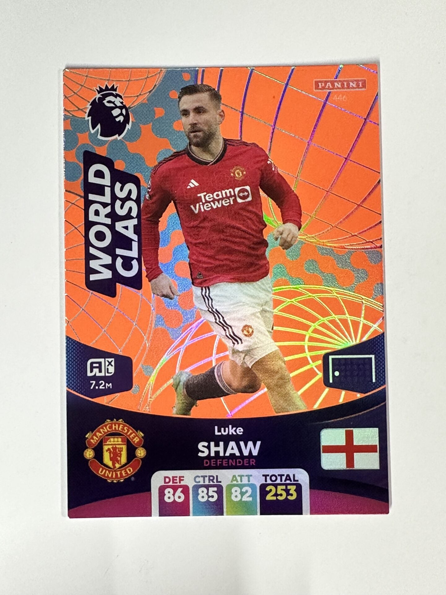 446 Luke Shaw Manchester United World Class Panini Premier League Adre ...