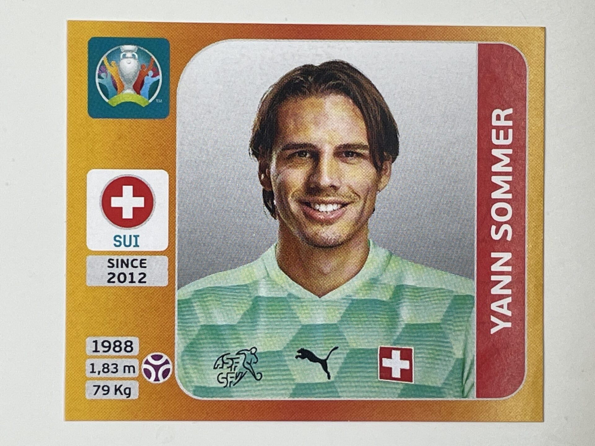 045 Yann Sommer (Switzerland) Euro 2020 Stickers – Solve Collectibles