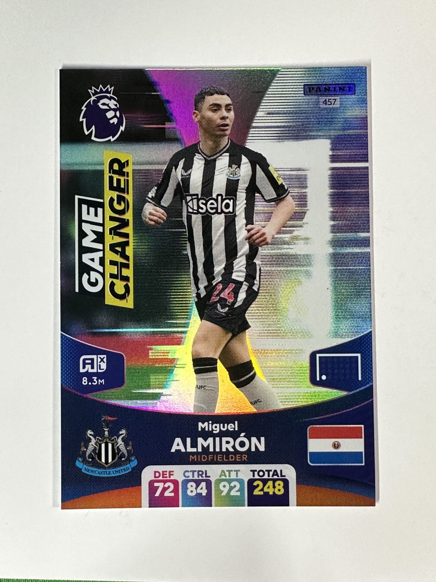 457 Miguel Almiron Newcastle Game Changer Panini Premier League Adrena ...
