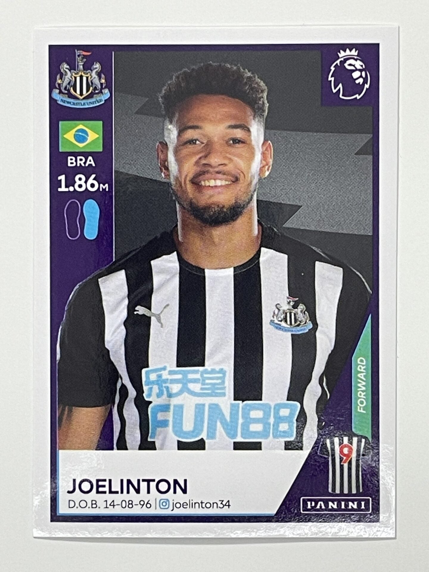 460 Joelinton (Newcastle United) Premier League 2021 Stickers – Solve ...