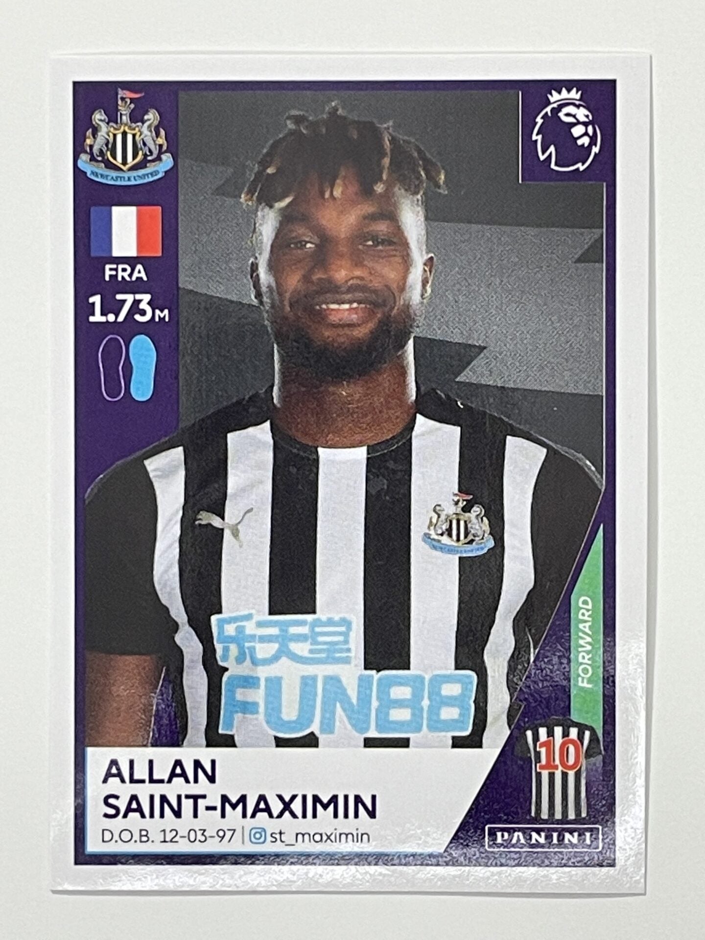 461 Allan Saint-Maximin (Newcastle United) Premier League 2021 Sticker ...