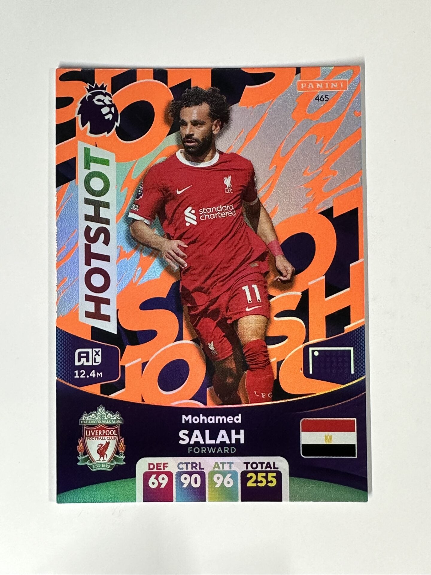 465 Mohamed Salah Liverpool Hotshot Panini Premier League Adrenalyn XL ...