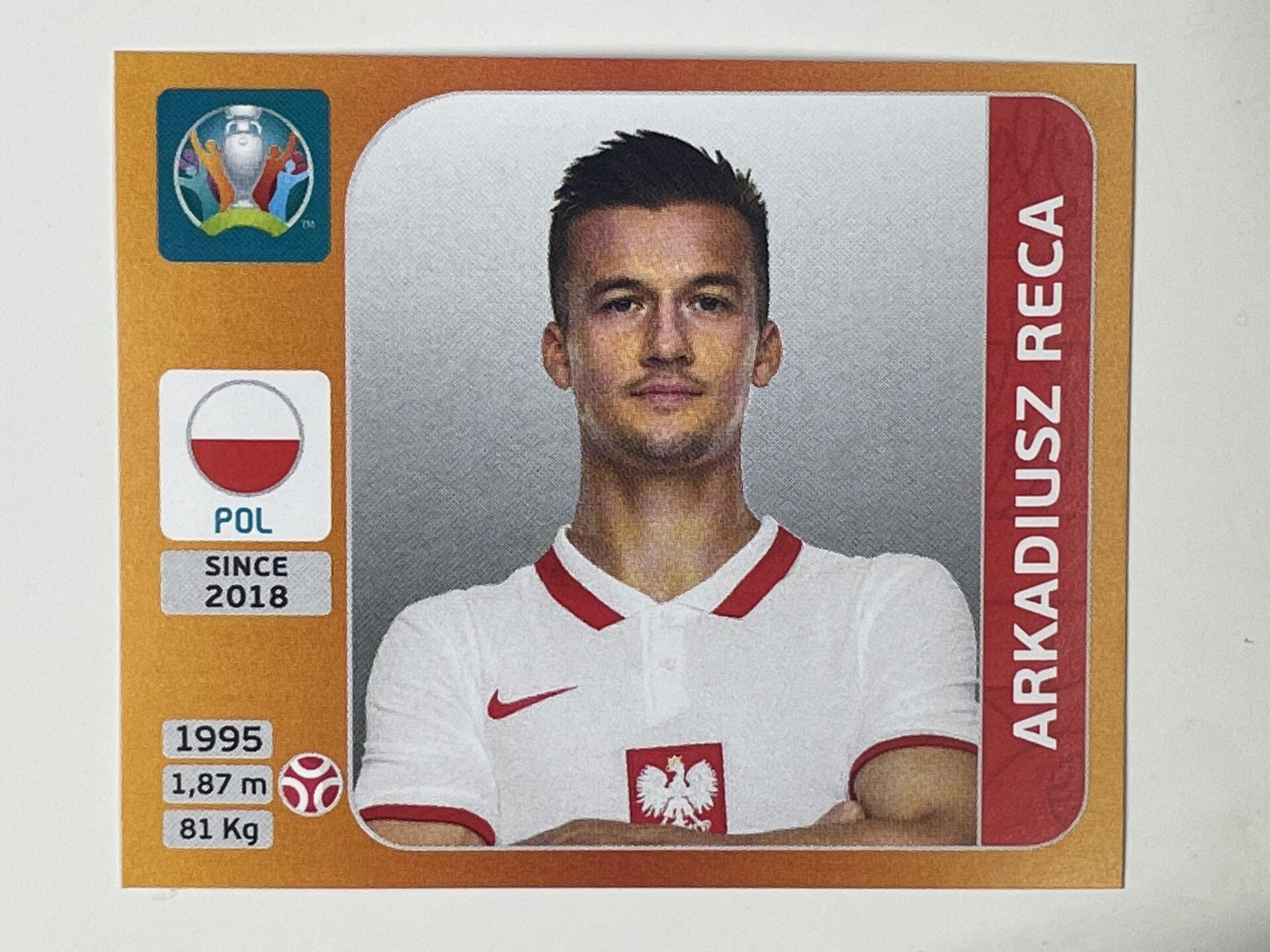 466 Arkadiusz Reca (Poland) Euro 2020 Stickers – Solve Collectibles