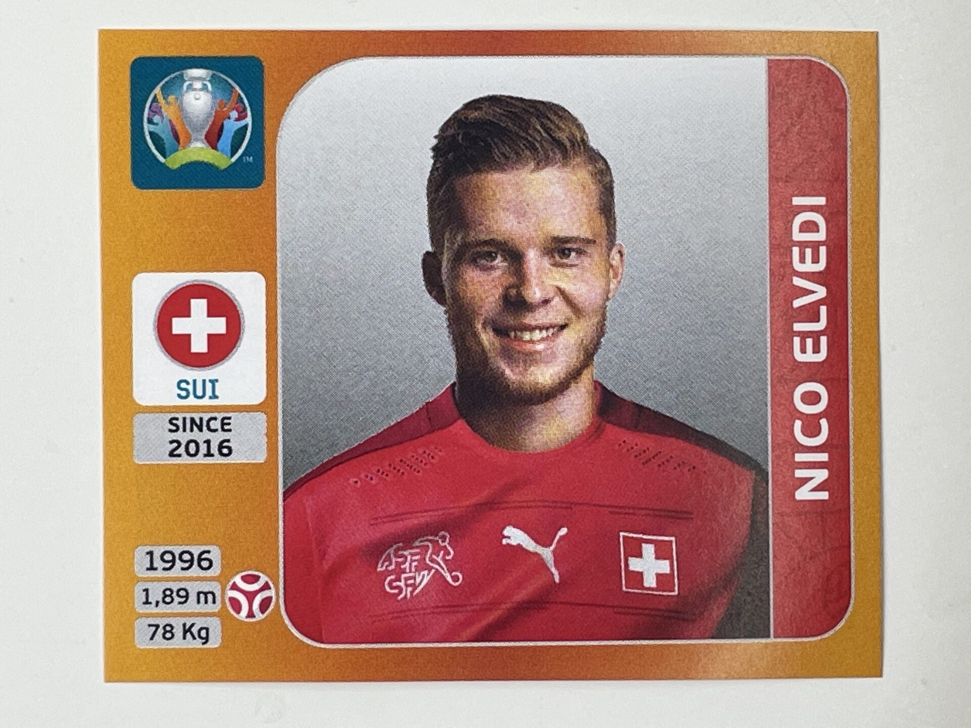 048 Nico Elvedi (Switzerland) Euro 2020 Stickers – Solve Collectibles