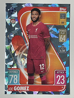 049 Joe Gomez Crystal Foil Parallel (Liverpool) Match Attax 2021/22 ...